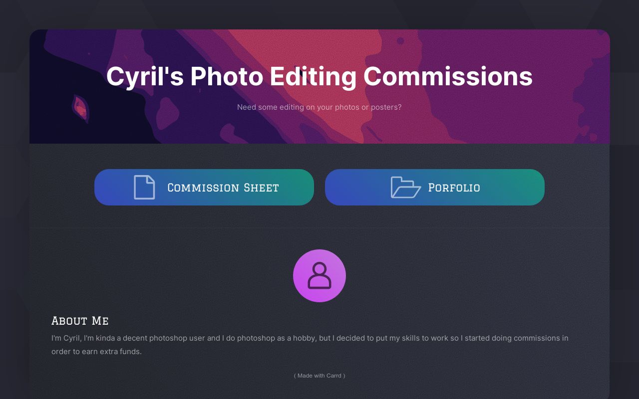 Cyril's Photo Editing Commissions